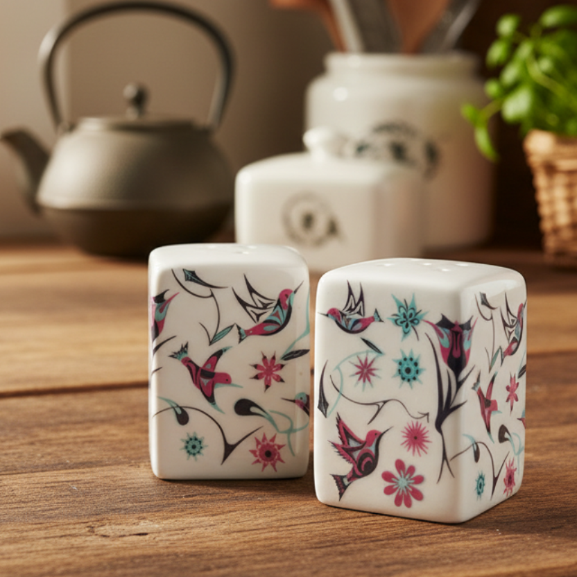 Indigenous Art Salt and Pepper Shaker Sets - Ceramic - Mocs n More