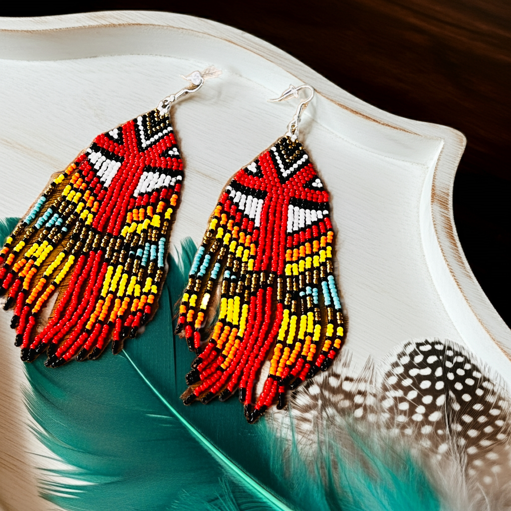 Hand Beaded Earrings & Bracelets - Indigenous Artisan Jewelry - Mocs N ...