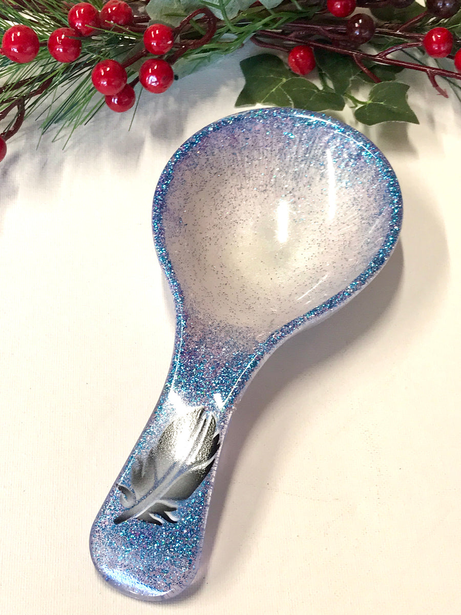 Blue Pearl Feather Spoon Rests – Mocs n More